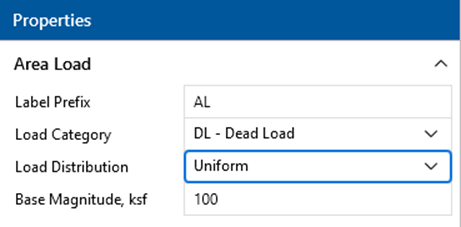 Loads - Area Loads